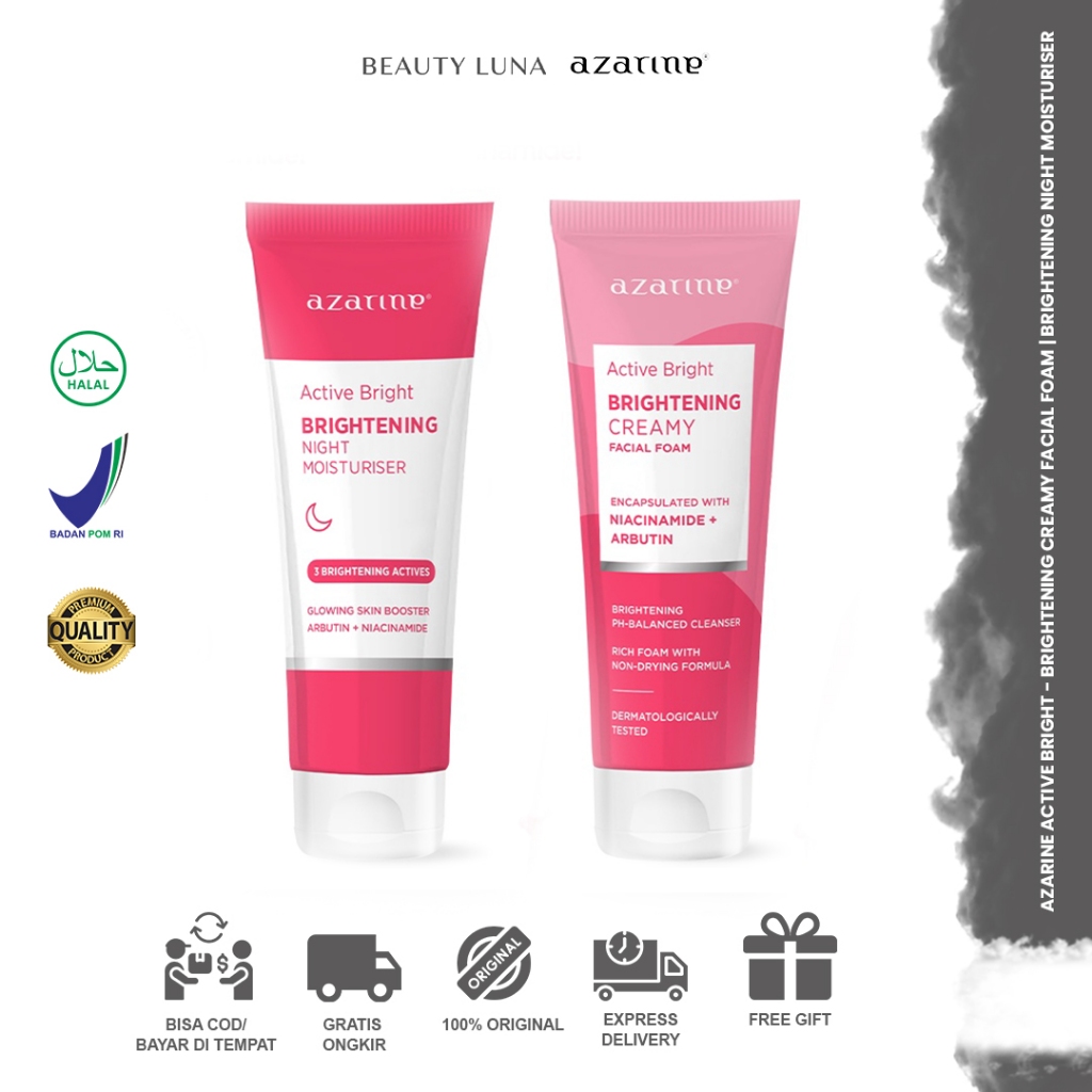 Jual Azarine Active Bright - Brightening Creamy Facial Foam ...