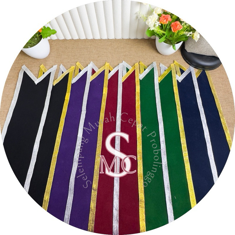 Jual Kain Selempang Bludru POLOS + Jahit PITA Glitter + Perekat ...