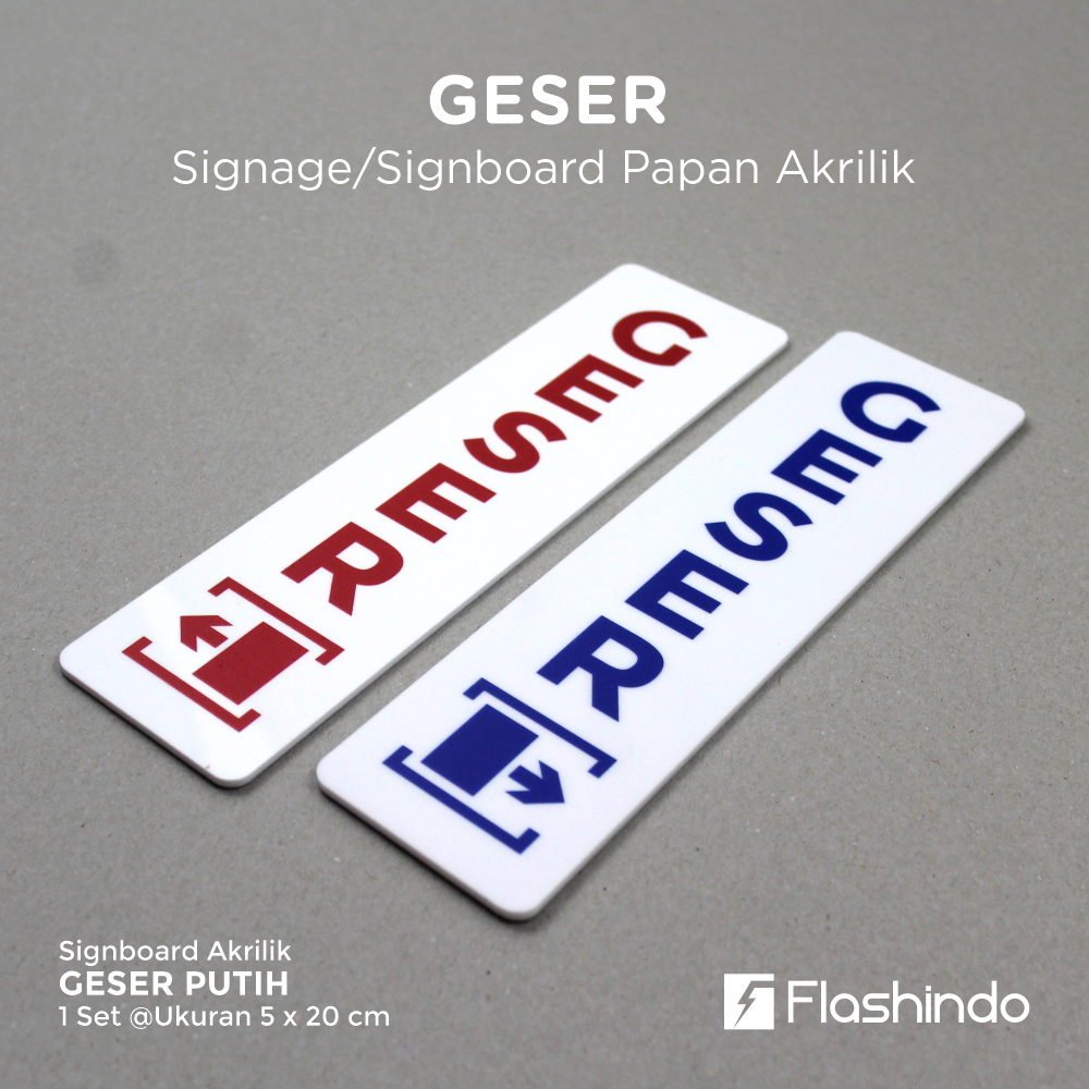 Jual Geser Kanan Kiri Papan Akrilik | Acrylic Pintu Sliding | Sign ...