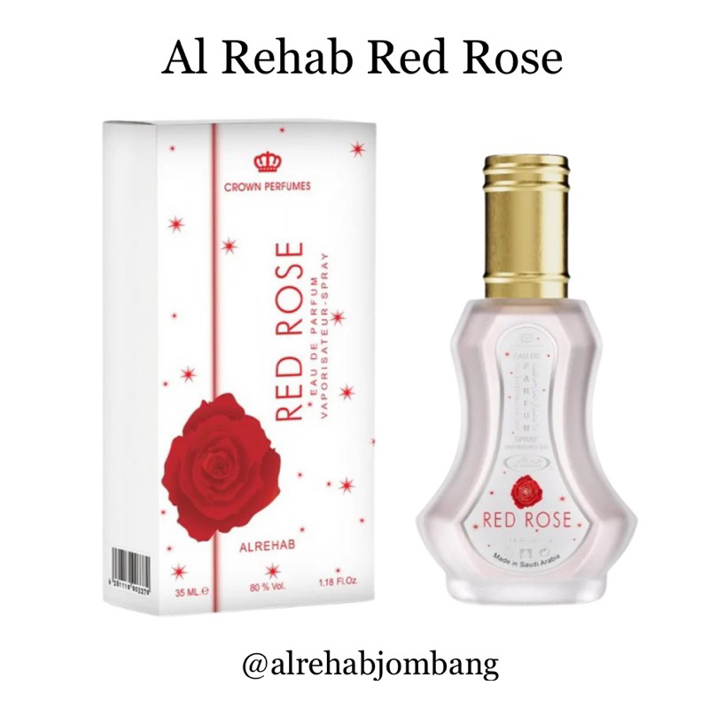 Jual Parfum Al Rehab Red Rose 35ml Spray Original (Tanpa Box) | Shopee ...