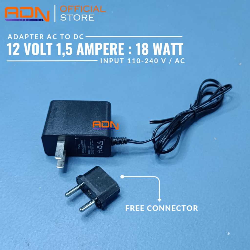 Jual Adaptor 1.5A ADN AC 220 to 12V DC untuk CCTV MODEM Router | Shopee ...