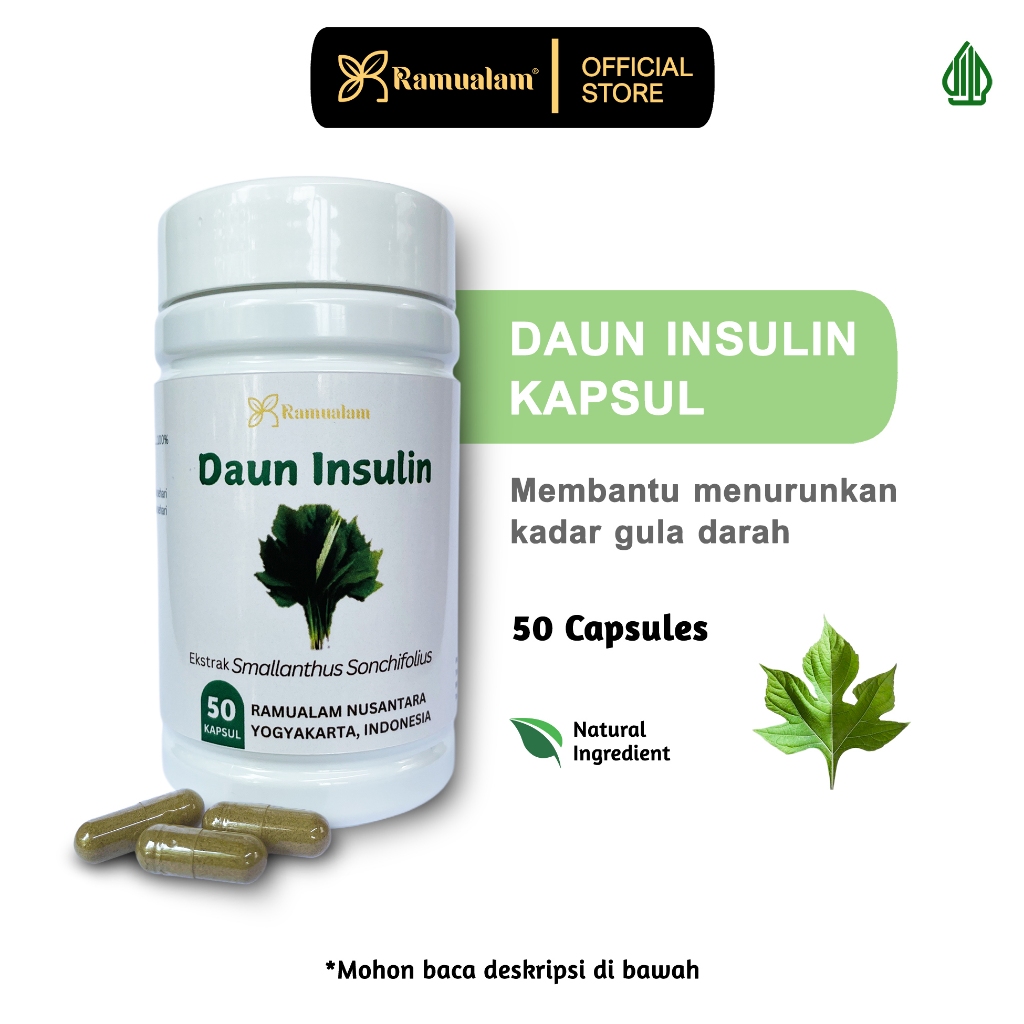 Jual Ramualam Kapsul Daun Insulin 50 Kapsul - Membantu Menurunkan Gula ...