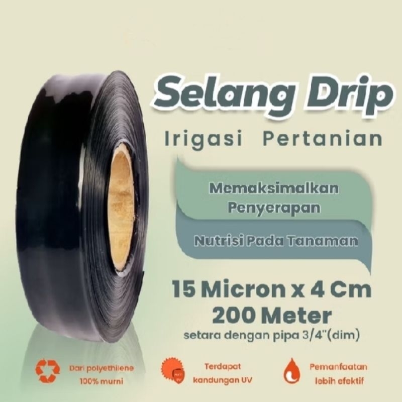 Jual Selang Drip 15 Micron 4 Cm 200 Meter - Pipa 3/4 Inch | Shopee Indonesia