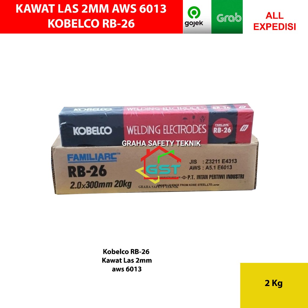 Jual KOBELCO RB-26 kawat las 2mm per 2kg kobe steel familiarc welding electrode aws 6013 ...