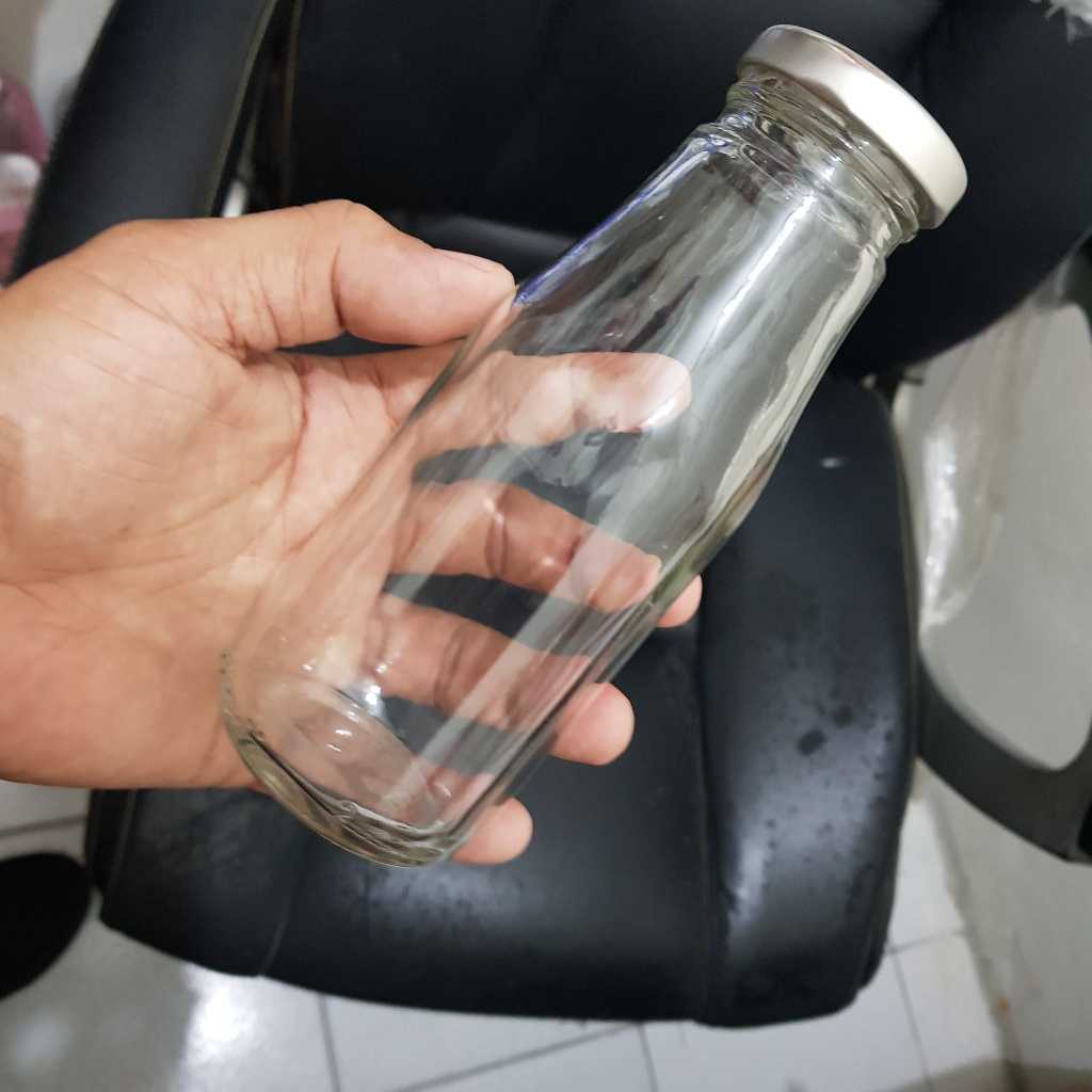 Jual / 72 PCS ( KARTONAN ) 250ML BOTOL JUICE KACA TUTUP SILVER / BOTOL ...