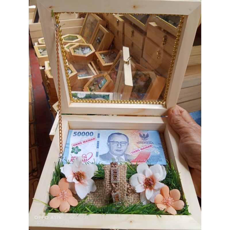 Jual Kotak uang dan gelang 2in1/Box gelang dan uang/Ring box | Shopee ...