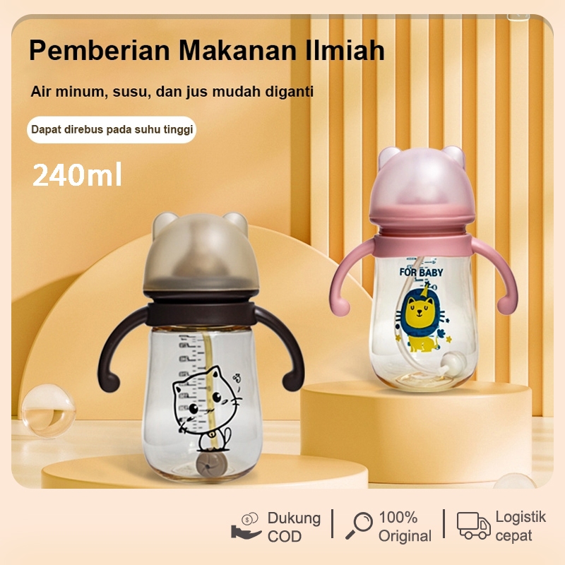 Jual Botol ppsu / botol susu minum bayi khusus berkapasitas besar / cangkir sedotan anti-kembung ...