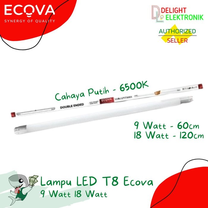 Jual Lampu TL LED T8 Ecova 60 120cm 9 18W Watt | Shopee Indonesia