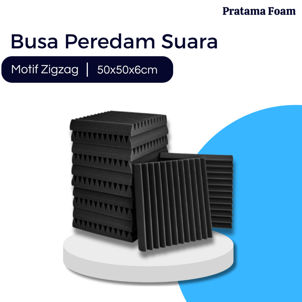 Jual Busa Peredam Suara Ruangan Zigzag (Wedge) Akustik Foam 50cm x 50cm ...