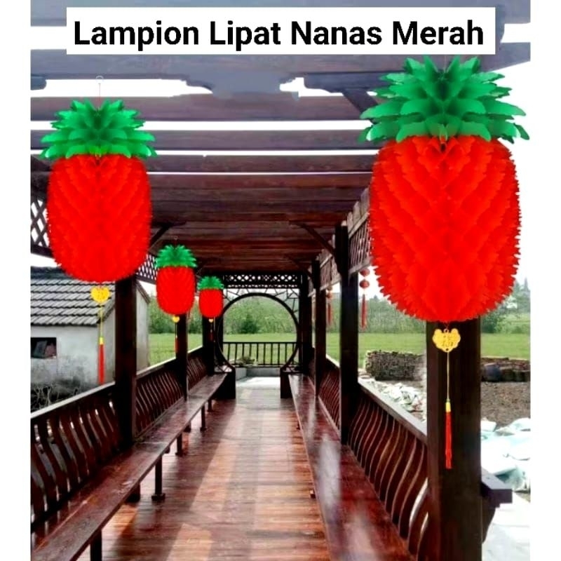 Jual Lampion Imlek Lampion Nanas Lampion Merah Dekorasi Hiasan Gantung ...
