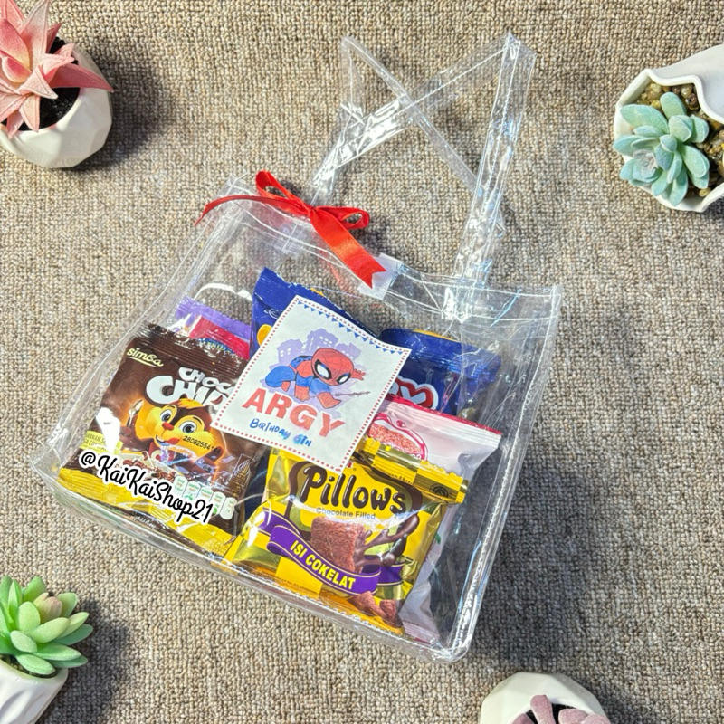 Jual Hampers Snack Kemasan Tas Mika (FREE STICKER UCAPAN) | Shopee ...