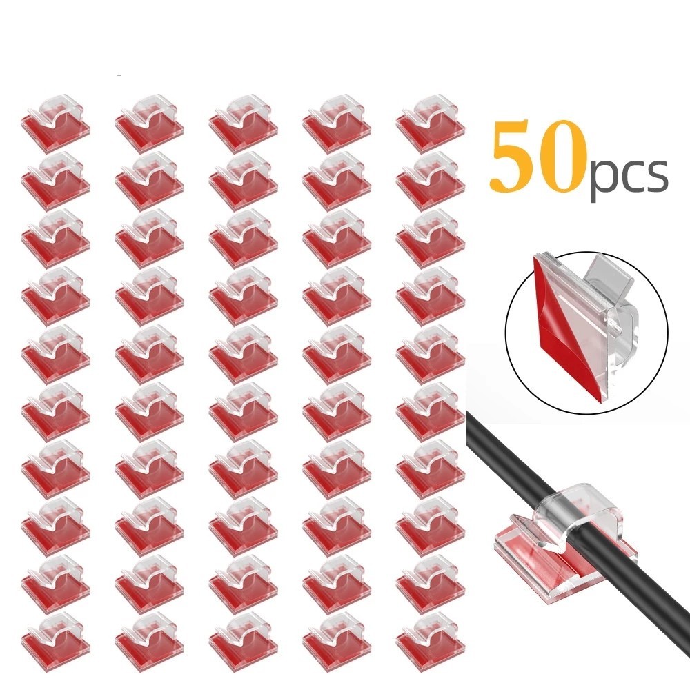 Jual Klip Kabel Organizer Cable Clip 50 PCS /Management Klem Kabel ...