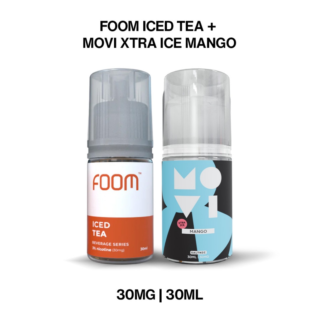 Jual BUNDLES LIQUID FOOM ICED TEA 30ML X MOVI XTRA ICE MANGO 30ML ...