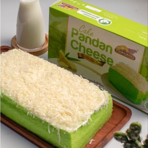 Jual BOLU CAKE LAPIS PANDAN CHEESE BY GOLDEN FRANCE (470gram) | Shopee ...