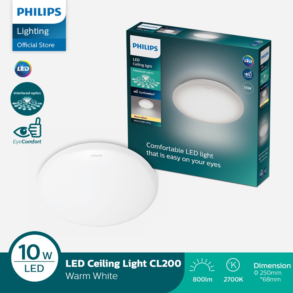 Jual Philips CL200 10W EC RD LED Ceiling 2700K Kuning - Lampu Plafon ...