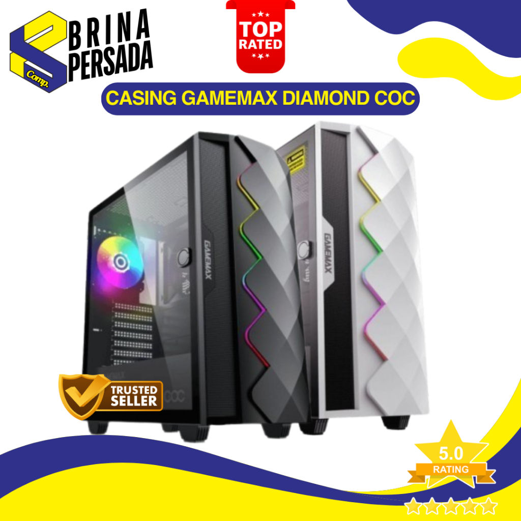 Jual Casing Gamemax Diamond COC Black/White With COC Turbo Fan | Shopee ...