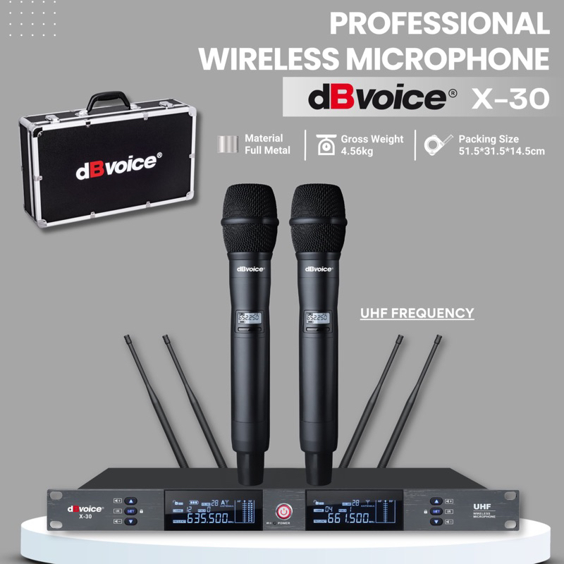 Jual mic wireless dbvoice x 30 original free koper db voice x30 ...