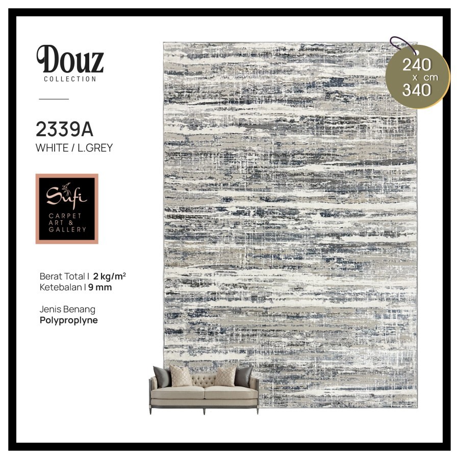 Jual Karpet Lantai Jumbo Minimalis Abstrak Modern Douz 240x340 Cm ...