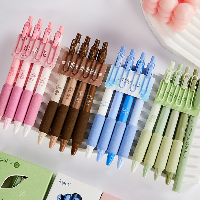 Jual 4PCS Pulpen Aesthetic Retractable Pena Pen Pulpen Lucu Pink School ...