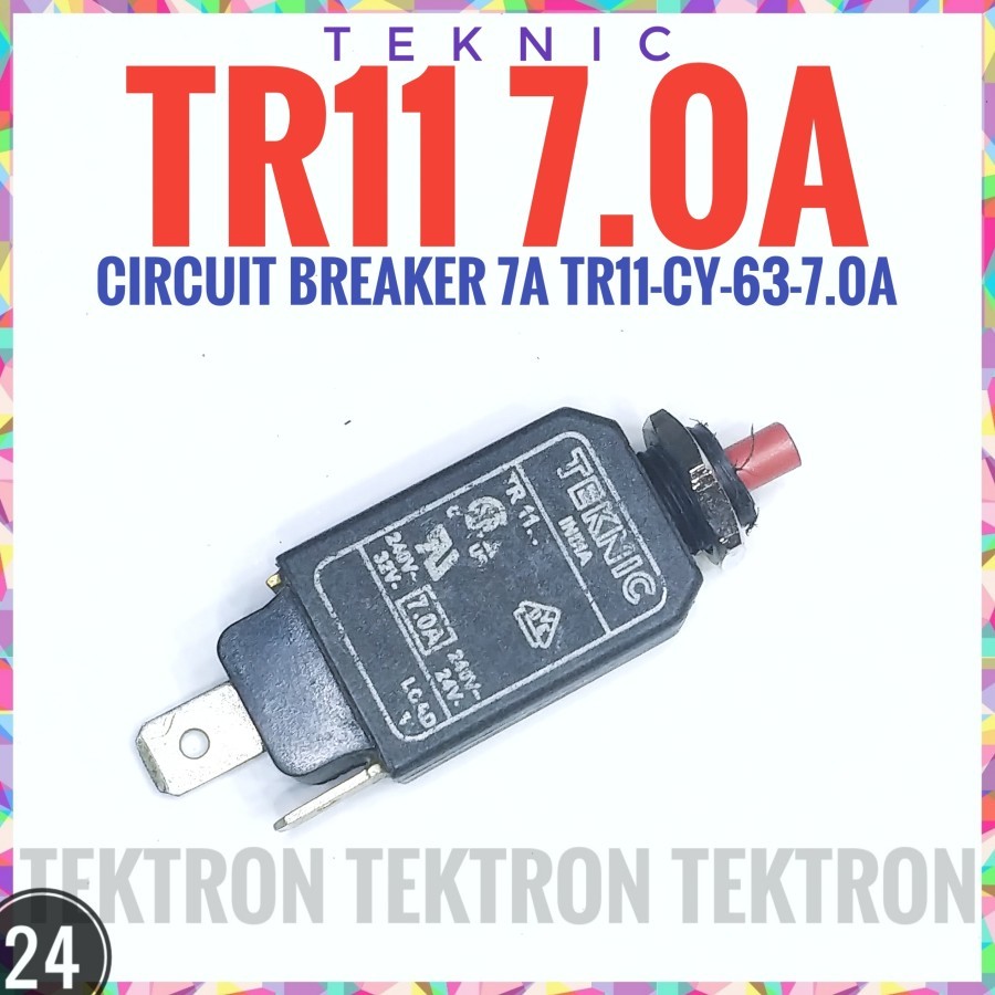 Jual TEKNIC Circuit Breaker 7A TR11 CY 63 7.0A 250VAC | Shopee Indonesia