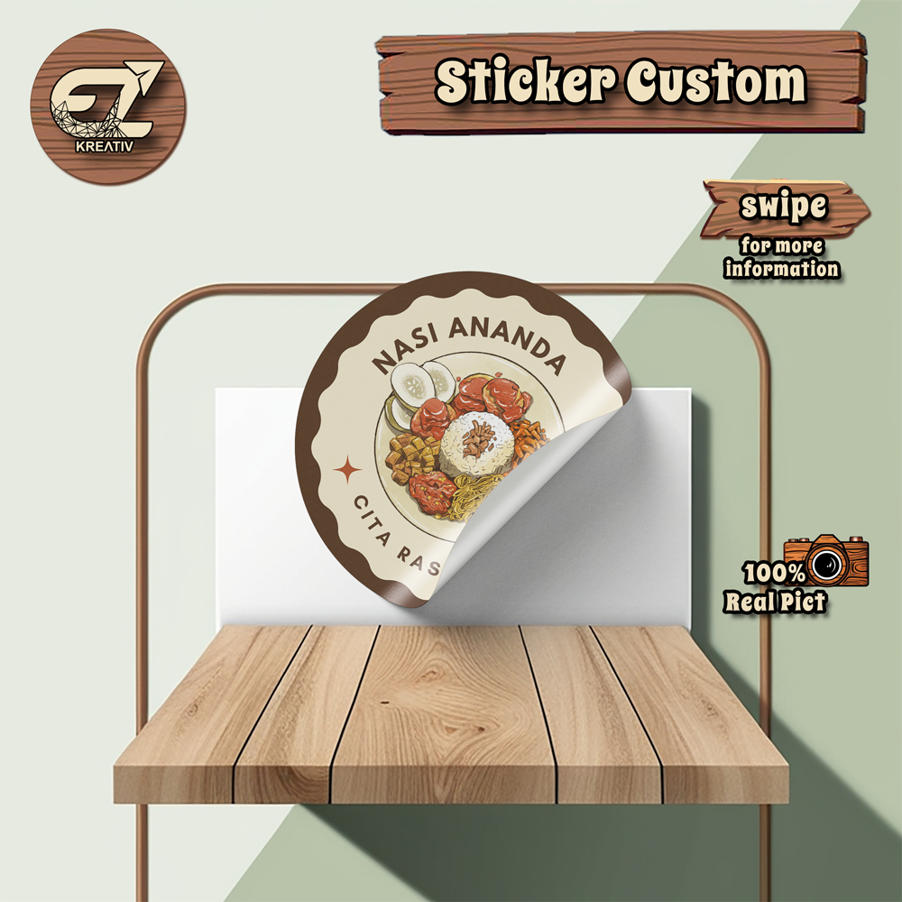 Jual Cetak Sticker Stiker Label Vinyl Custom Waterproof Anti Air ...