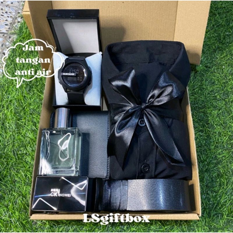 Jual (JAM TANGAN ANTI AIR) gift box cowok Hampers kado Ulang tahun pria ...