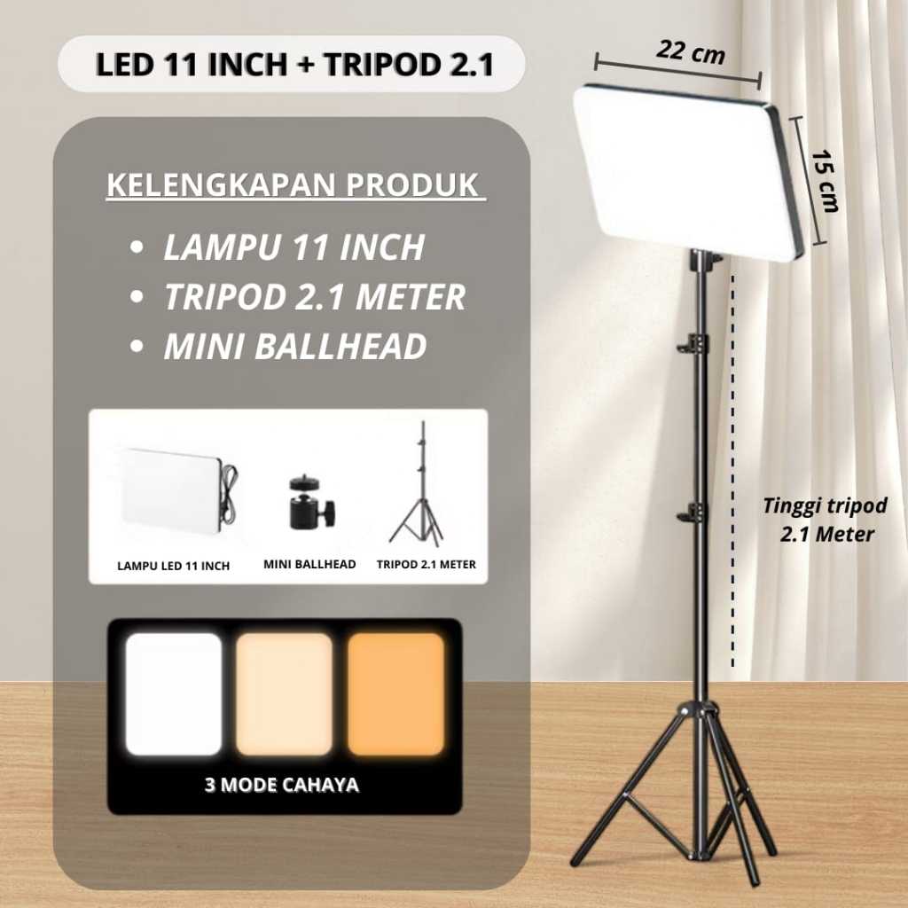 Jual Lampu Foto 11inch Led Lampu Lighting Lampu Sorot Lighting Studio+Tripod Lampu Konten ...
