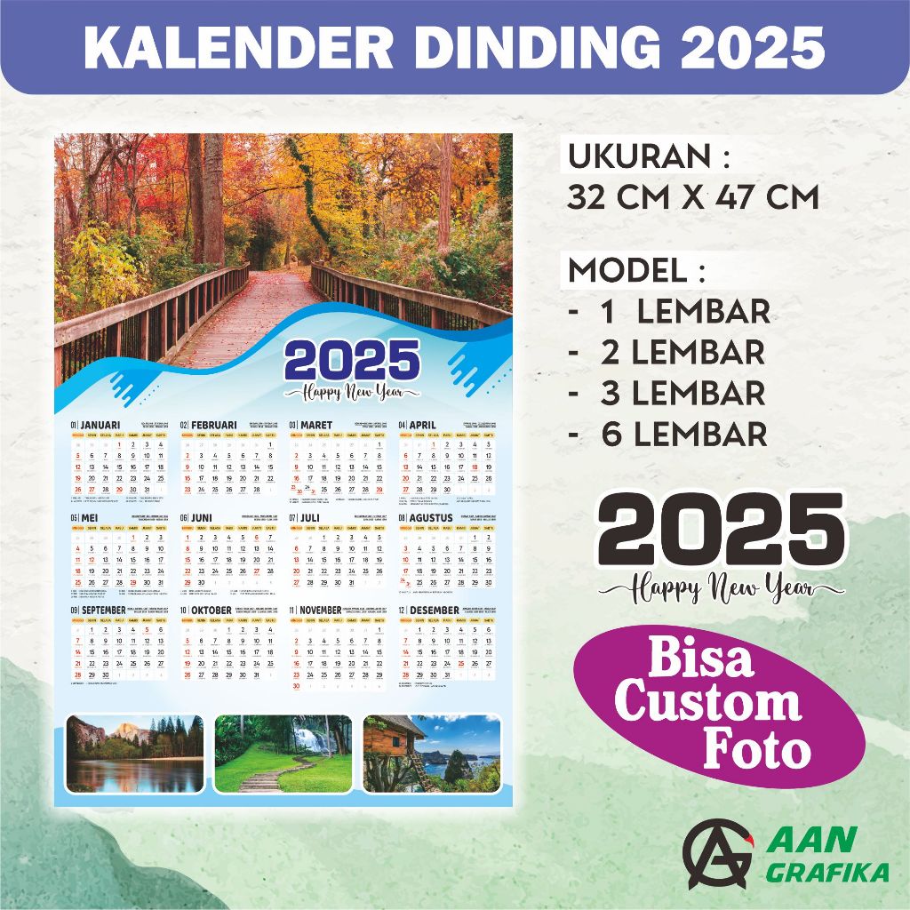 Jual Kalender Dinding 2025 | KALENDER CUSTOM 2025 | Shopee Indonesia
