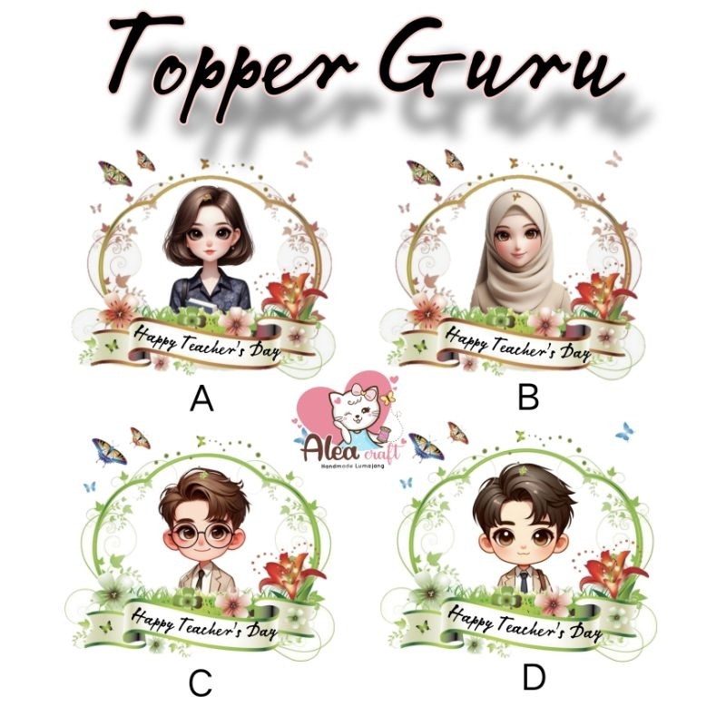 Jual Topper hari guru Topper guru pelengkap buket | Shopee Indonesia