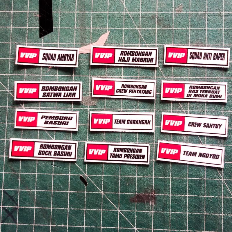 Jual stiker baner vvip untuk miniatur bus basuri isi 12 pcs | Shopee ...