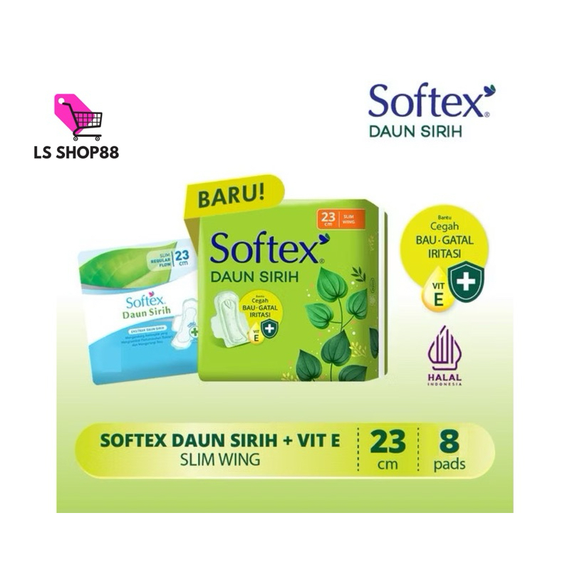 Jual SOFTEX Daun Sirih 23cm isi 8 Wing // Non Wing | Shopee Indonesia