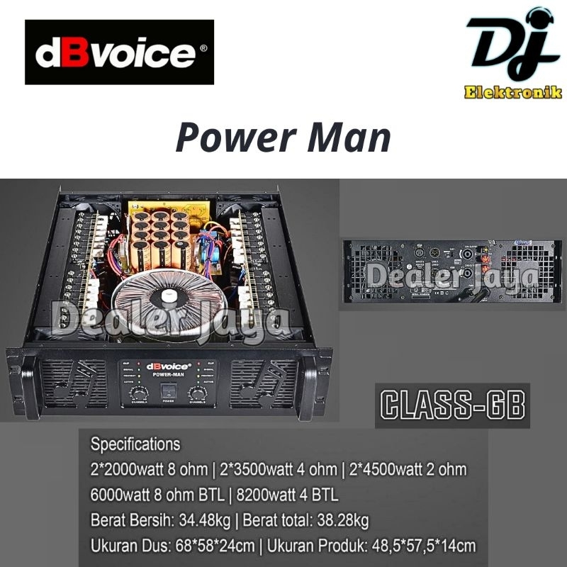 Jual Power Amplifier DB Voice POWERMAN / POWER MAN - 2 channel (dBVoice ...