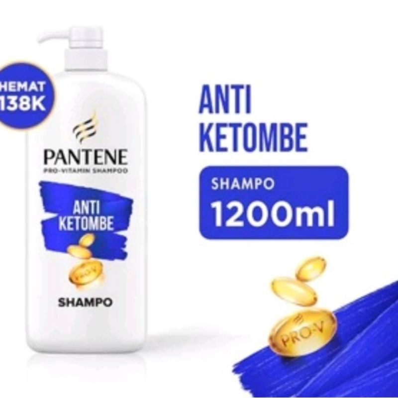 Jual PANTENE ANTI KETOMBE SHAMPO, SAMPO PANTENE BIRU 900ML 1200ML ...
