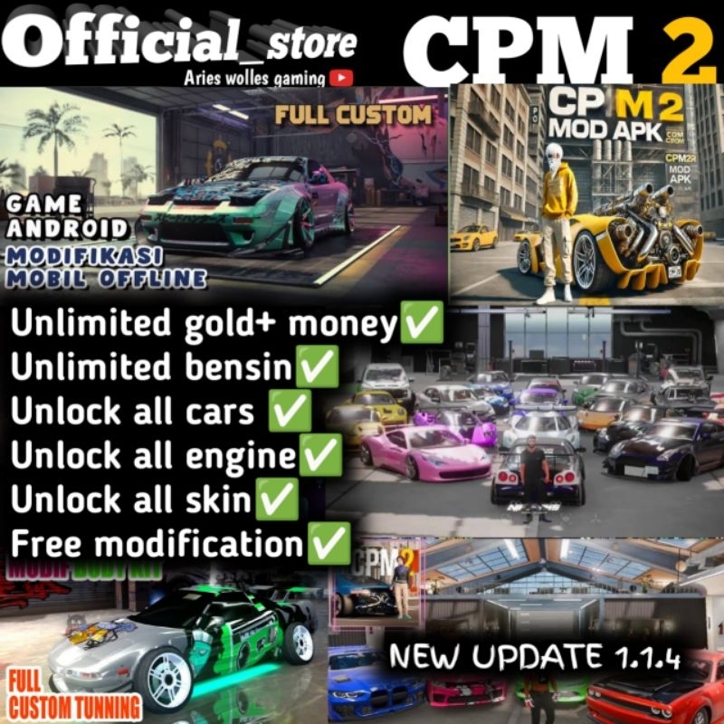 Jual CAR PARKING MULTIPLAYER 2 - CPM 2 UNLOCK ALL SKIN | Shopee Indonesia