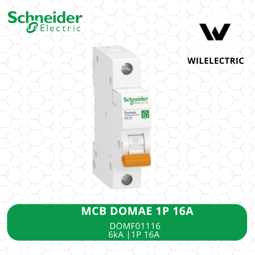 Jual MCB Schneider DOMAE 1 phase / 1P 16A / 16 A new 6kA 6 kA Merlin Gerin Miniature Circuit ...