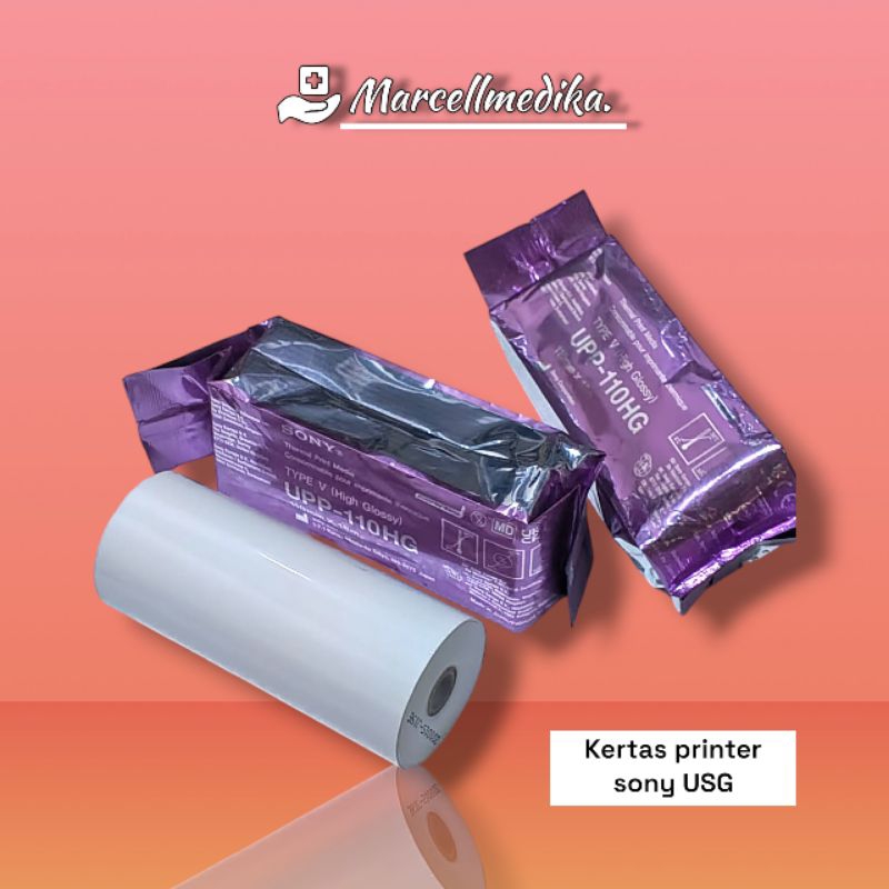 Jual KERTAS PRINTER USG SONY UPP-110HG / PAPER SONY PRINTER / 110mm x ...