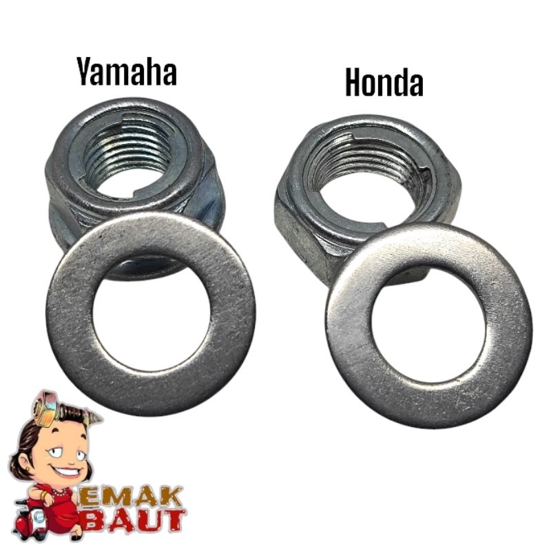 Jual MUR Lock mur kunci +RING Mur Hex Mur Flang Kunci 24 | Shopee Indonesia