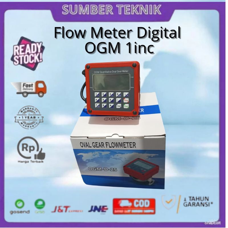 Jual flow meter solar Flowmeter oli digital OGM D-25 1 inch | Shopee ...