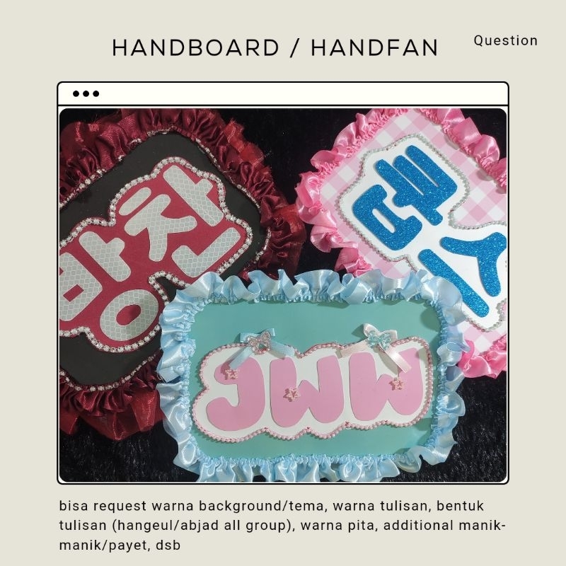 Jual [BACA DESKRIPSI] Pre Order Handboard Fanboard Hand Fan Board ...