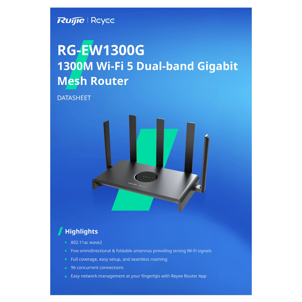 Jual Ruijie RG-EW1300G 1300M Dual-band Gigabit Wireless Router | Shopee Indonesia