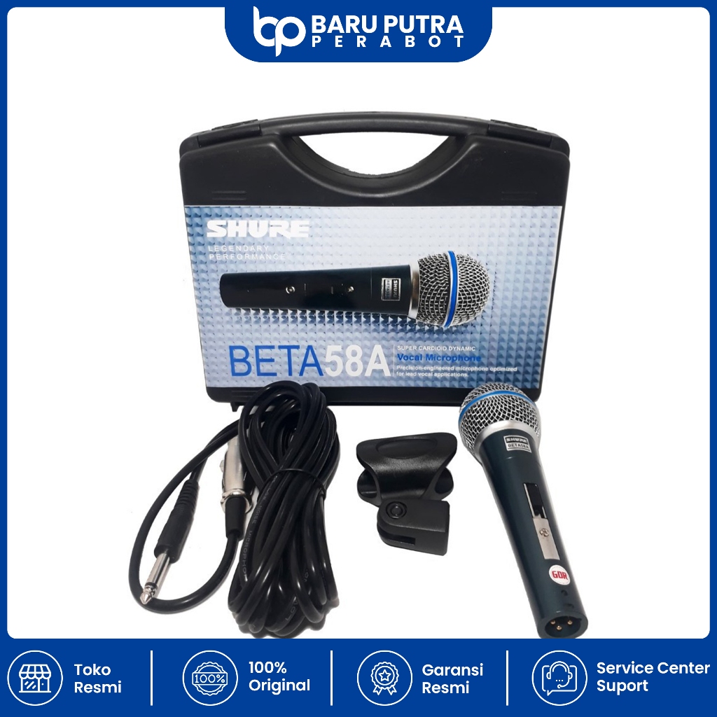 Jual Mic SHURE BETA 58A / Vocal Microphone BETA-58A Free Koper | Shopee Indonesia
