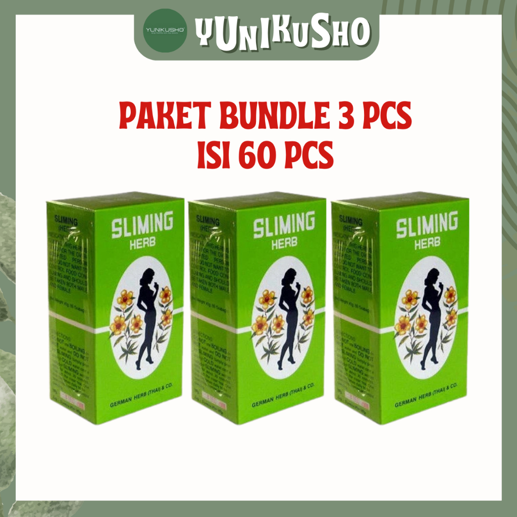 Jual [PAKET BUNDLE 3 BOX] SLIMMING HERB Tea 60's Teh Hijau Celup German ...