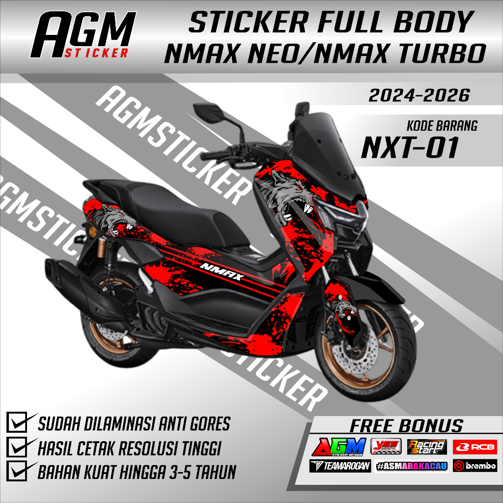 Jual STIKER DECAL NMAX NEO /NMAX TURBO FULL BODY FULL BODY KODE_NXT_001 ...