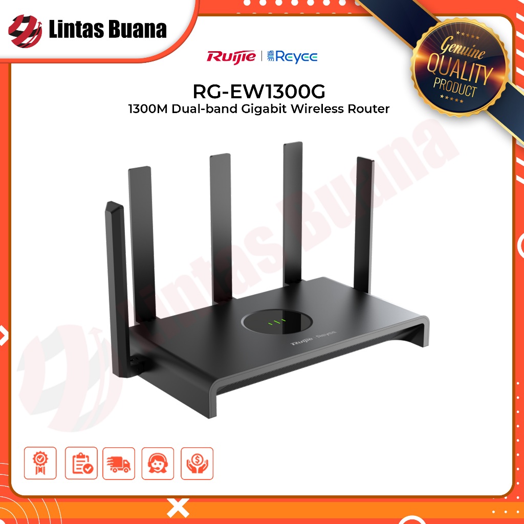 Jual Ruijie Reyee RG-EW1300G 1300M Dual-band Gigabit Wireless Router RG ...