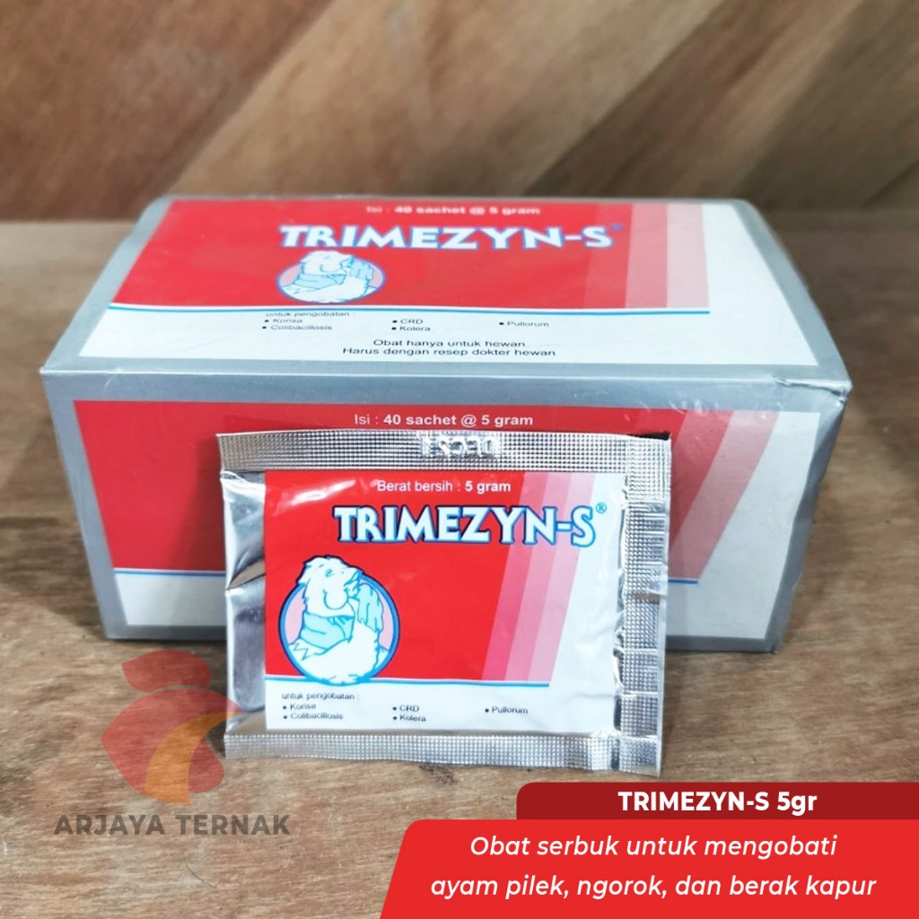 Jual Trimezyn-S 5gr obat pilek dan ngorok untuk ayam atau unggas ...
