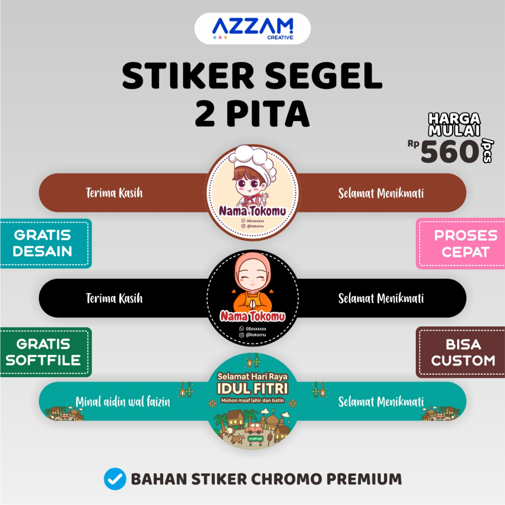 Jual STIKER SEGEL / STIKER SEGEL 2 PITA / STIKER SEGEL TOPLES / STIKER ...