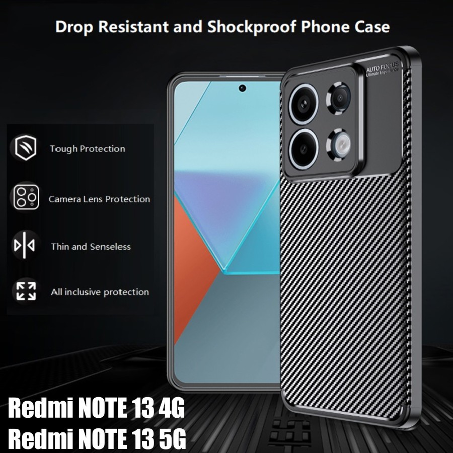 Jual CASE XIAOMI REDMI NOTE 13 4G 5G AUTOFOCUS CARBON SLIM - AUTOFOCUS ...