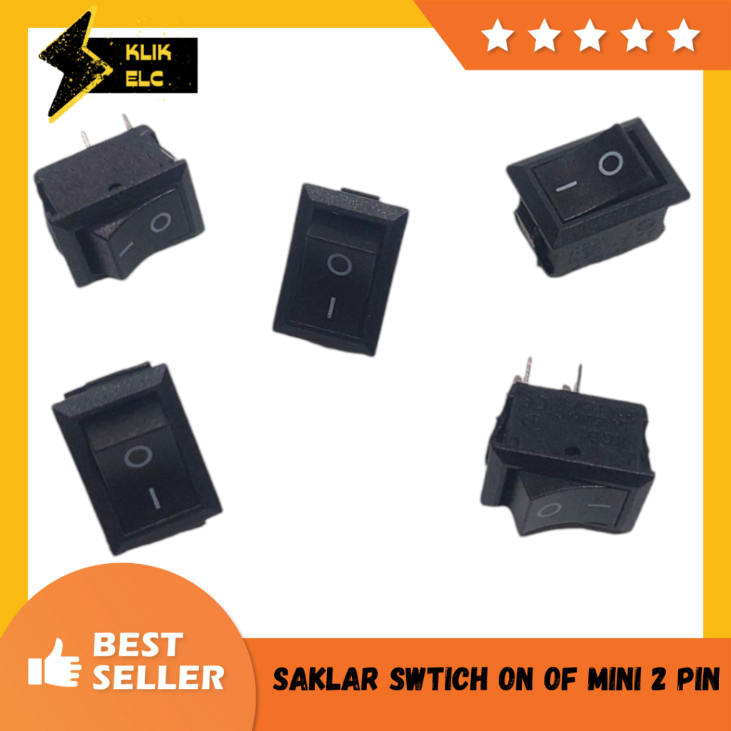 Jual ROCKER SWITCH 2 PIN / SAKLAR 2 KAKI KARAOKE KECIL / SAKLAR ON OFF ...