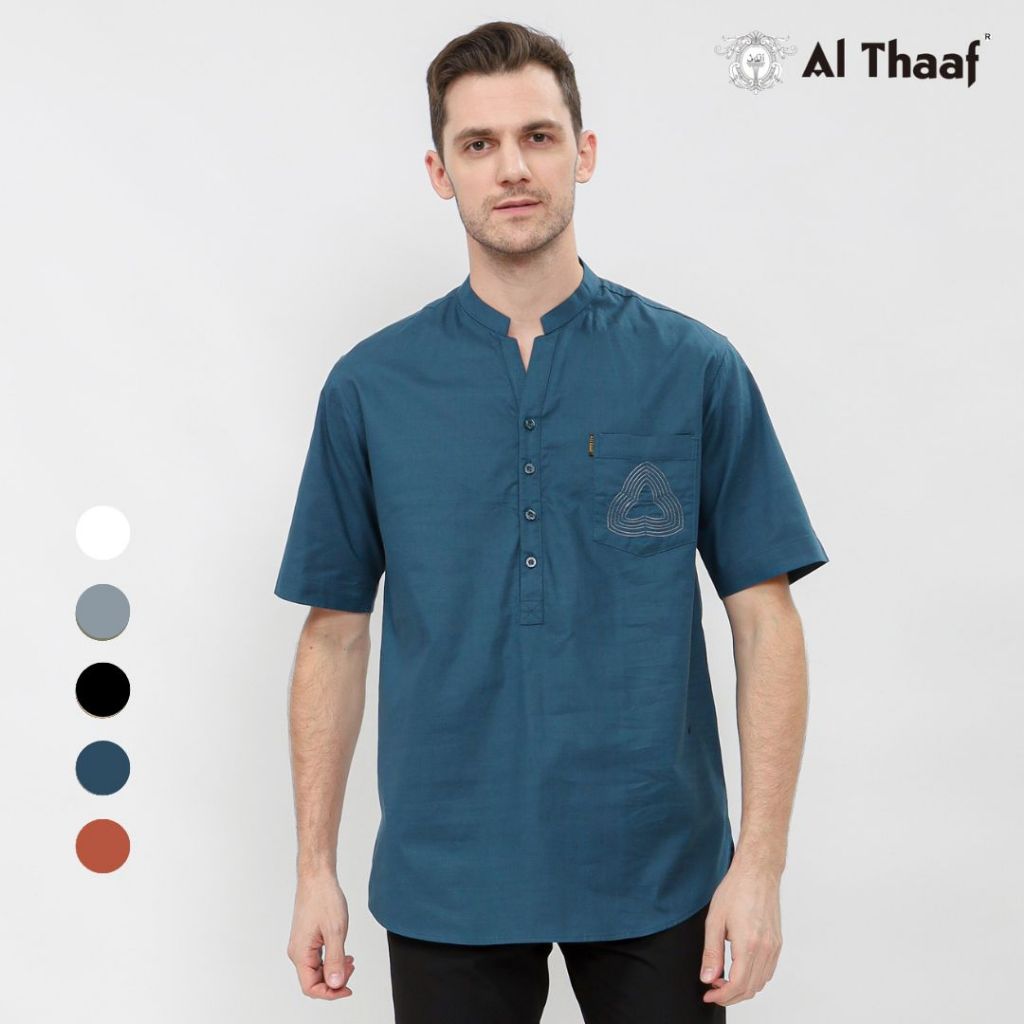Jual Althaaf Baju Koko Tangan Pendek Full Katun - ARAZKA SERIES - 0231 | Shopee Indonesia