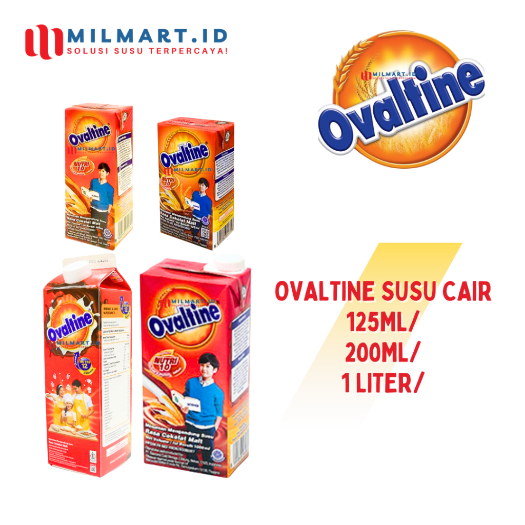 Jual OVALTINE SUSU CAIR UHT RASA COKLAT 125ML/200ML/1 LITER MALT SUSU CHOCOLATE SUSU ANAK ...